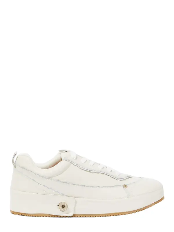 Loewe Deconstructed Leather Sneakers - White