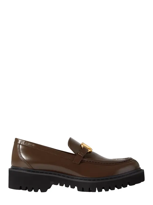 Valentino Garavani Vlogo Leather Loafers - Brown