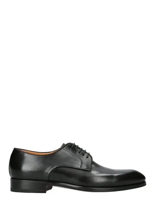 Magnanni Leather Derby Shoes - Black