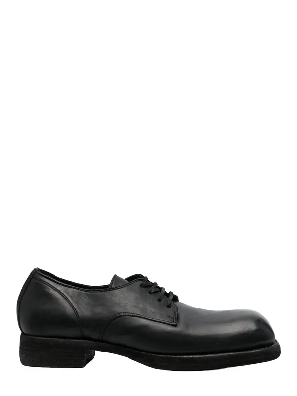 Guidi Lace-up Leather Shoes - Black