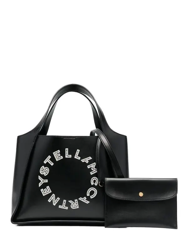 Stella McCartney Embroidered Logo Tote - Black