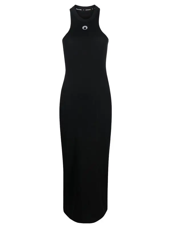 MARINE SERRE Crescent Moon Racerback Dress - Black