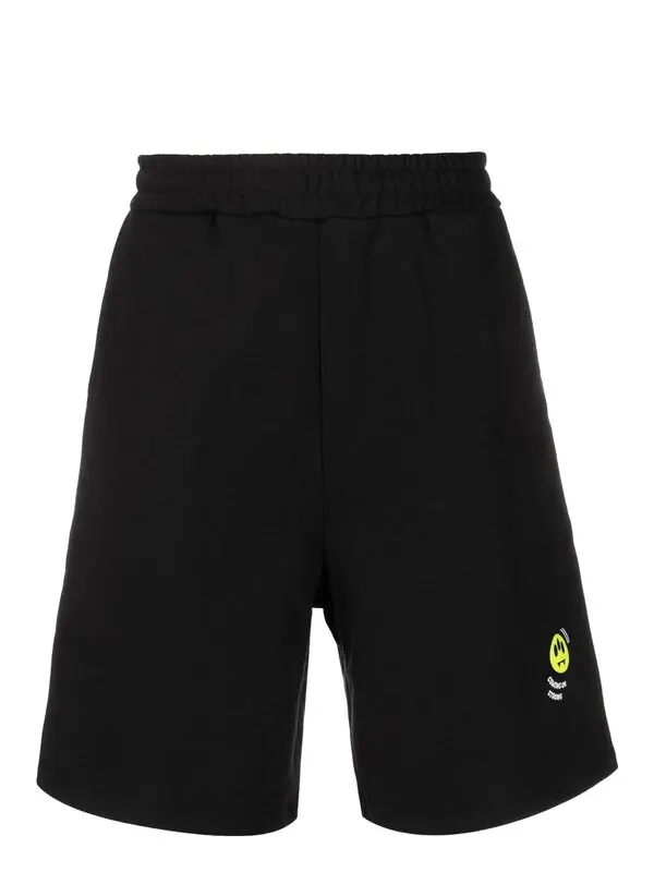 BARROW Logo-print Detail Shorts - Black