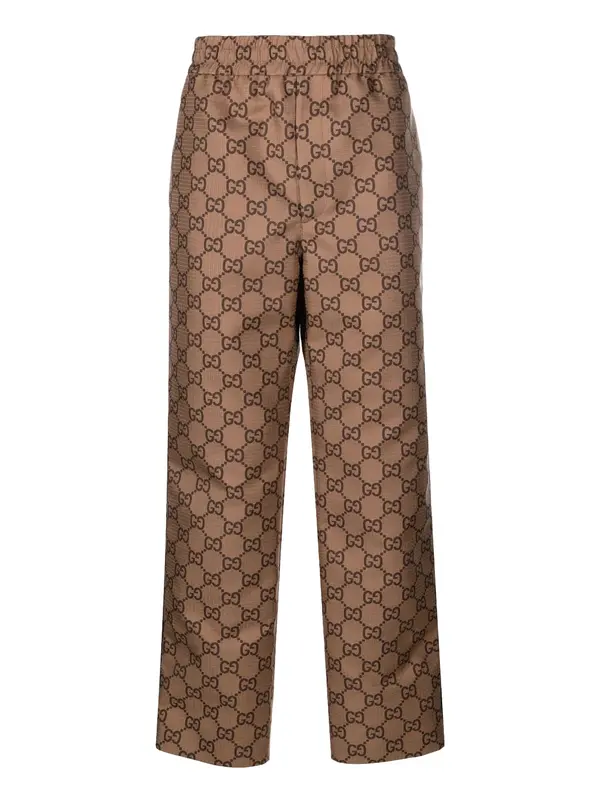 Gucci Gg Ripstop Cropped Trousers - Brown
