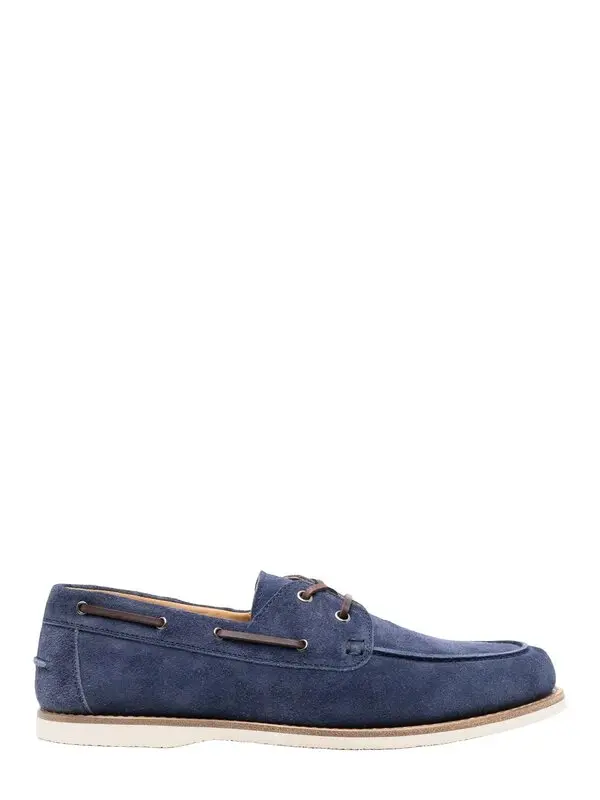 Brunello Cucinelli Lace-up Boat Shoes - Blue