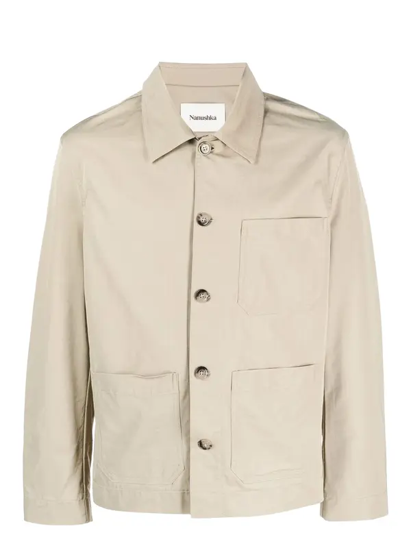 Nanushka Button-down Shirt Jacket - Green