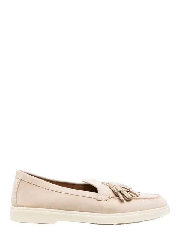 Santoni Tassel-detail Suede Loafers - Neutrals