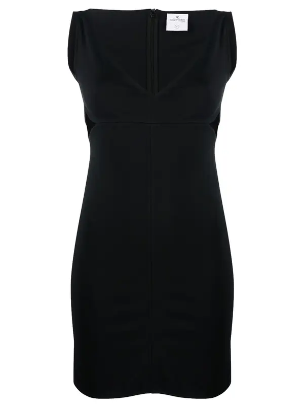 COURREGES Cut-out Mini Dress - Black