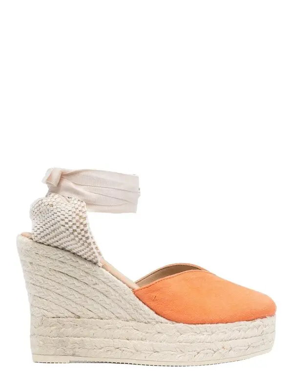 Manebí Contrast-panel Espadrille Wedges - Orange
