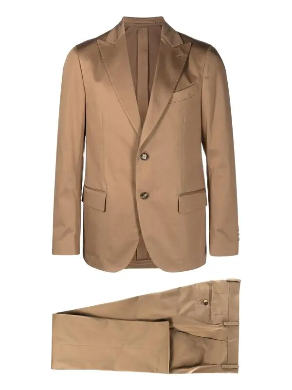 LARDINI Single-breasted Two-piece Suit - Brown