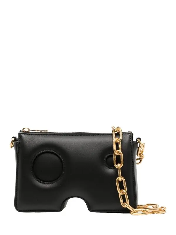 Off-White Burrow Leather Shoulder Bag - Black