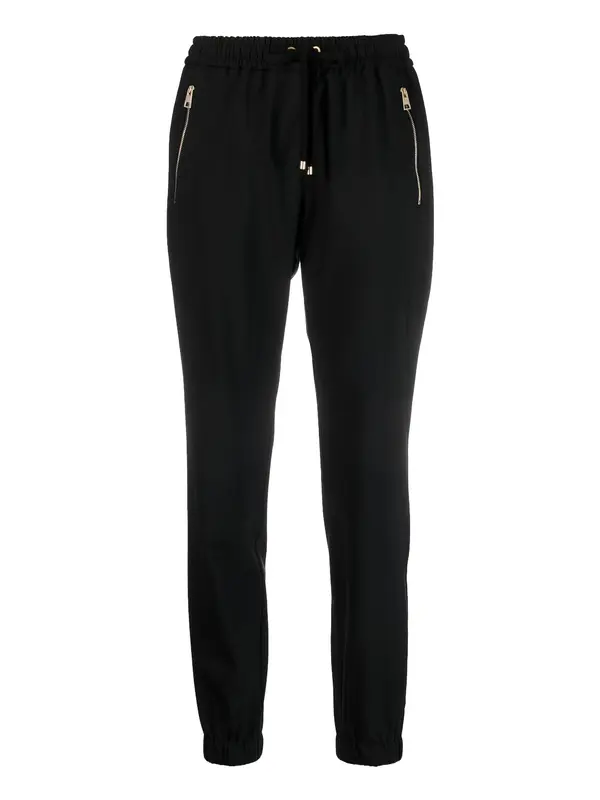 Lorena Antoniazzi Virgin Wool-blend Track Pants - Black