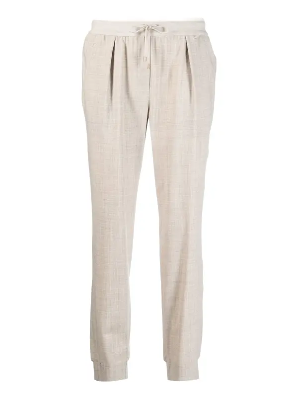 Lorena Antoniazzi Virgin Wool-blend Track Pants - Neutrals