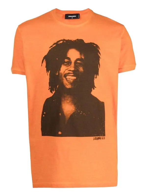 Dsquared2 Bob Marley Quote T-shirt - Orange