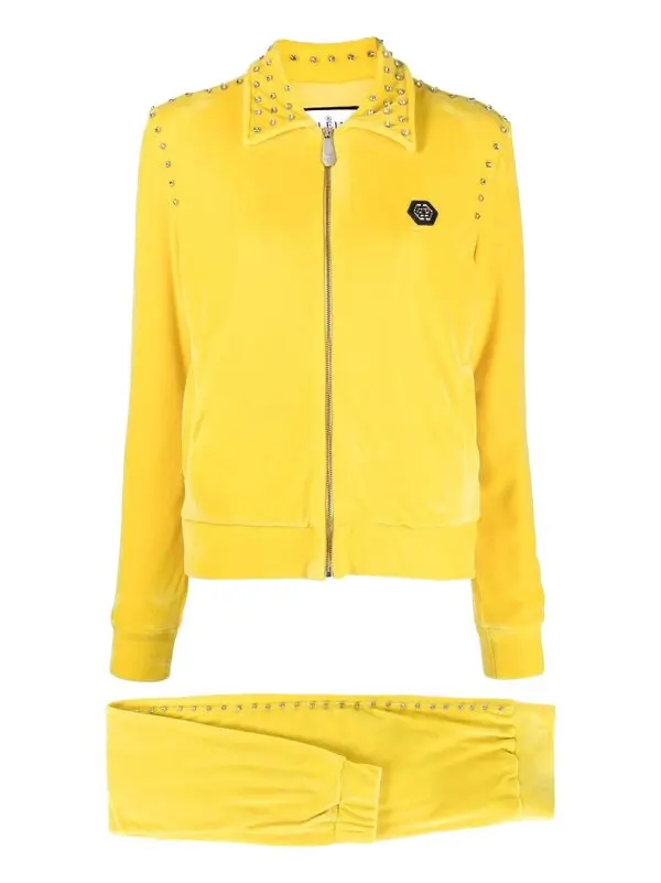 Philipp Plein Diamanté-embellished Tracksuit Set - Yellow
