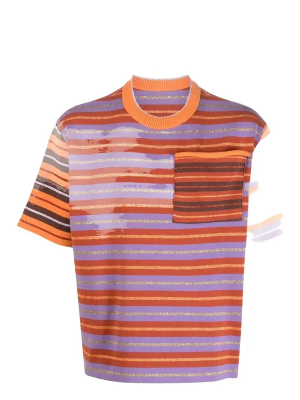Jacquemus Stripe-print T-shirt - Purple