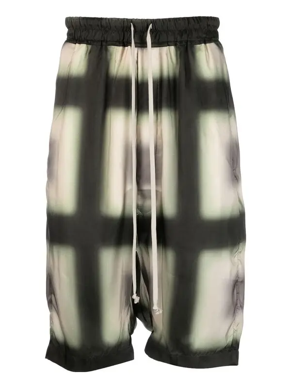 Rick Owens Plaid Knee-length Shorts - Green