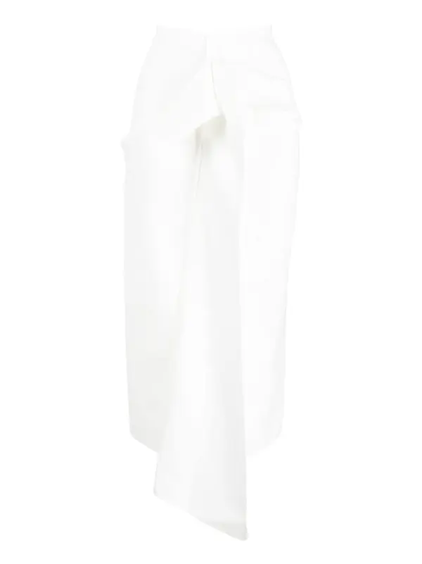 Maticevski Draped-detail Midi Skirt - White