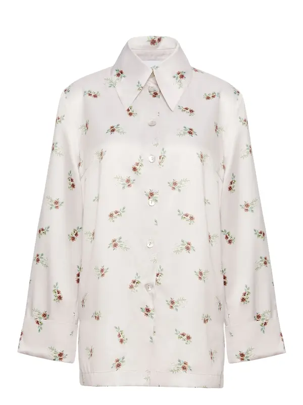 Sleeper Blossom-print Shirt - Grey