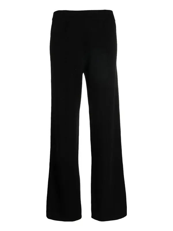 Chinti & Parker Knitted Wide Leg Trousers - Black