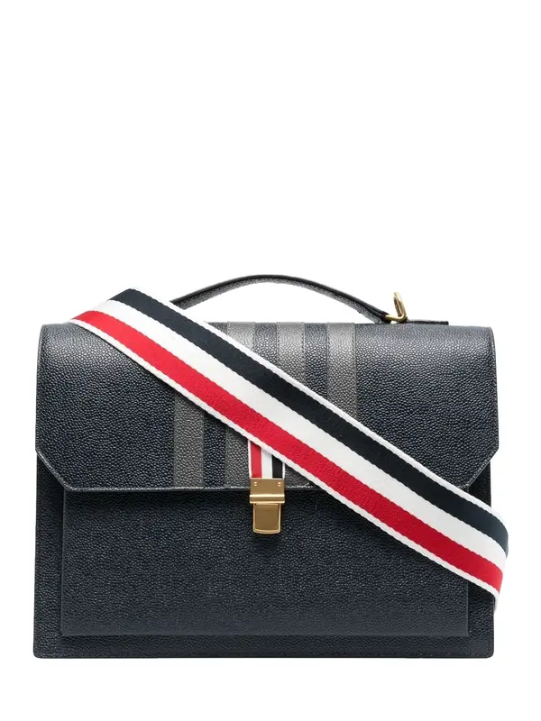 Thom Browne 4-bar Leather Backpack - Blue