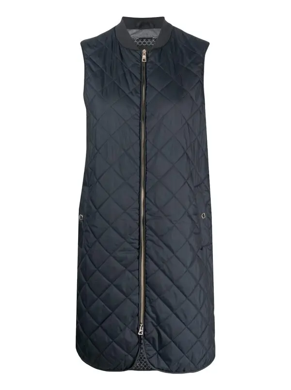 Geox Asheely Quilted Gilet - Blue