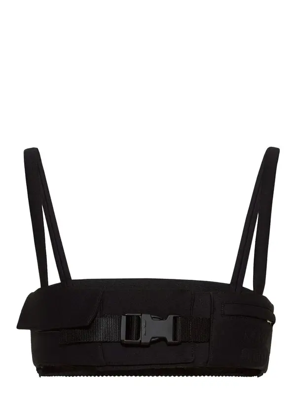 Miu Miu Radzimir Buckle-detail Bralette Top - Black