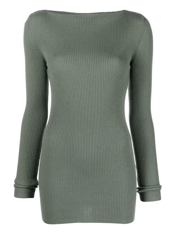 Rick Owens Cut-out-back Cashmere Sweatshirt - Grey