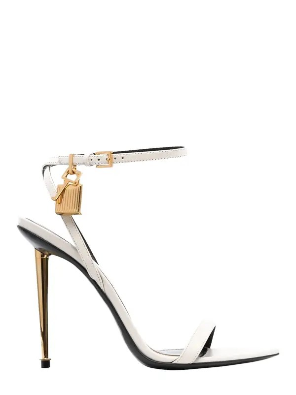 TOM FORD Padlock 120mm Sandals - White