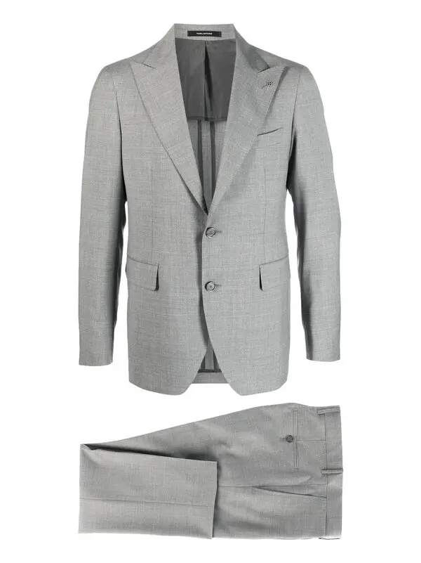 Tagliatore Single Breasted Virgin Wool Suit - Grey