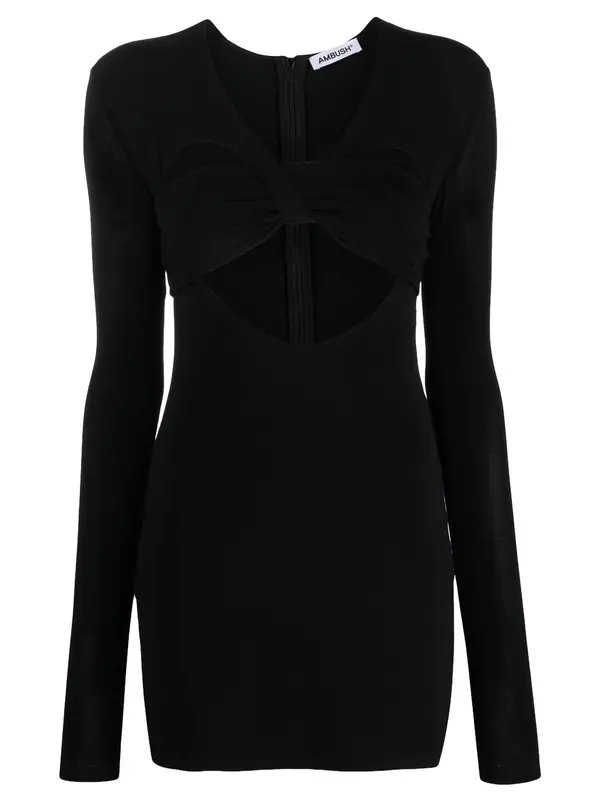 AMBUSH Heart-shaped Minidress - Black