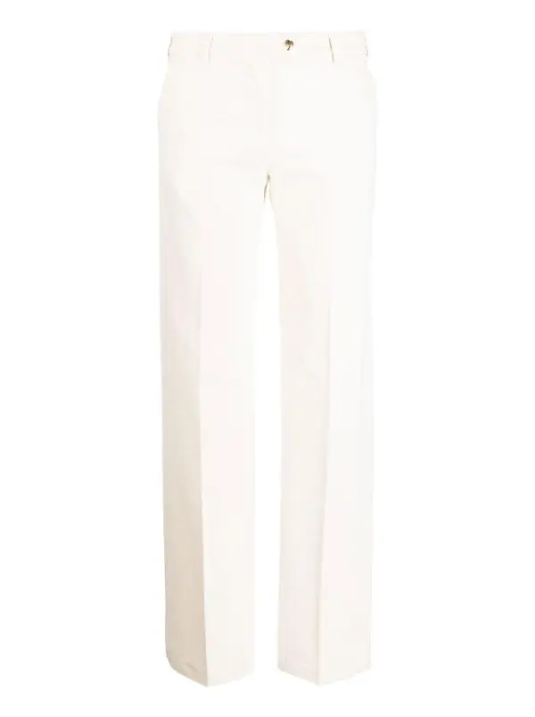Palm Angels Logo-plaque Flared Jeans - White