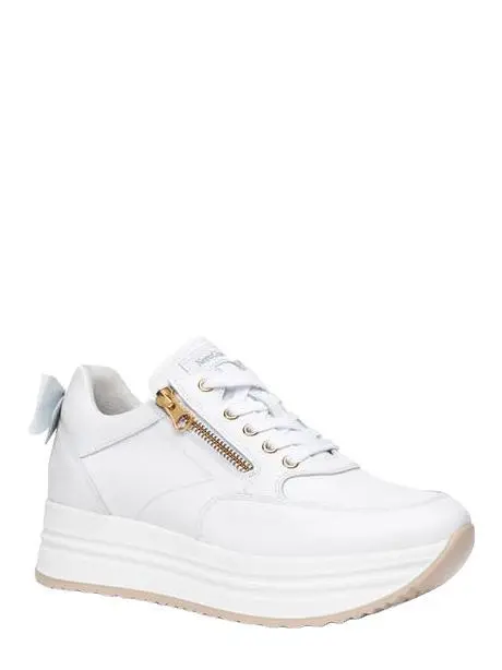 NEROGIARDINI Bow Platform Sneakers - White