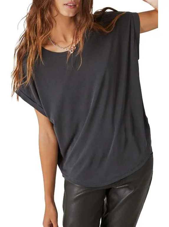 Lucky Brand Sandwash Dolman T-shirt - 001 Lucky Black