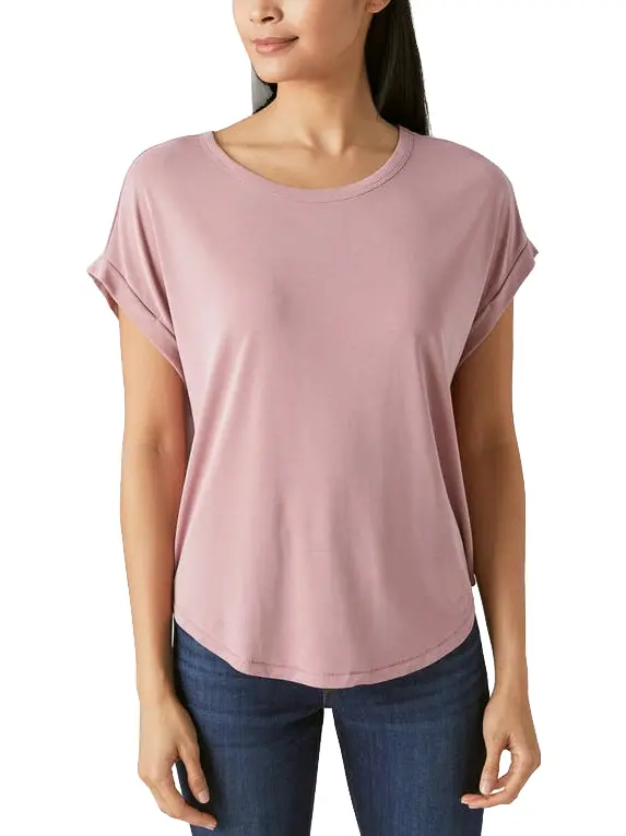 Lucky Brand Sandwash Dolman T-shirt - Nostalgia Rose