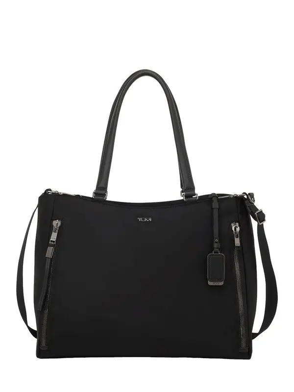 Tumi Large Valetta Tote - Black/gunmetal