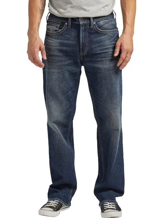 SILVER JEANS CO. Gordie Relaxed Straight Leg Jeans - Indigo