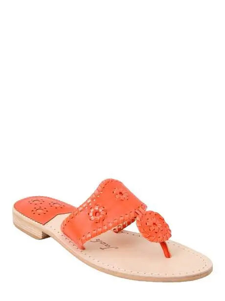 Jack Rogers Jacks Flat Sandal - Flame/ Flame Pat