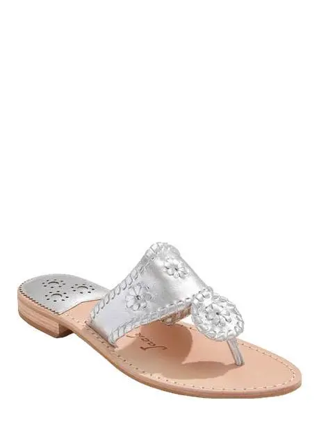 Jack Rogers Jacks Flat Sandal - Silver/silver