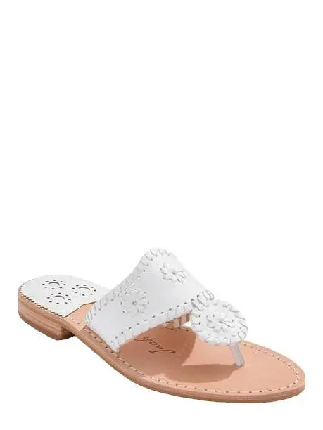 Jack Rogers Jacks Flat Sandal - White/ White