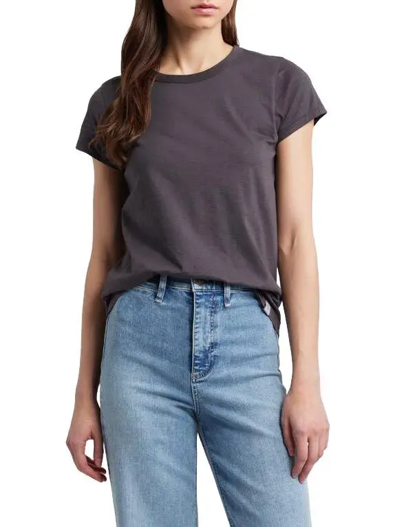 Rag & Bone Slub Organic Pima Cotton T-shirt - Greystone
