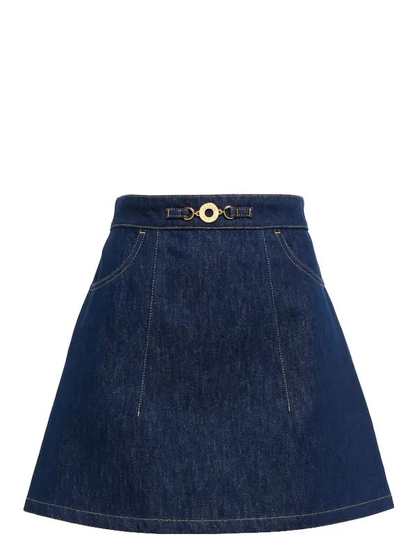 Patou High-rise Denim Mini Skirt - Blue