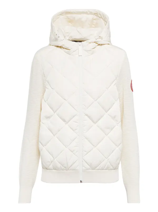 Canada Goose Hybridge® Down-paneled Wool Hoodie - White