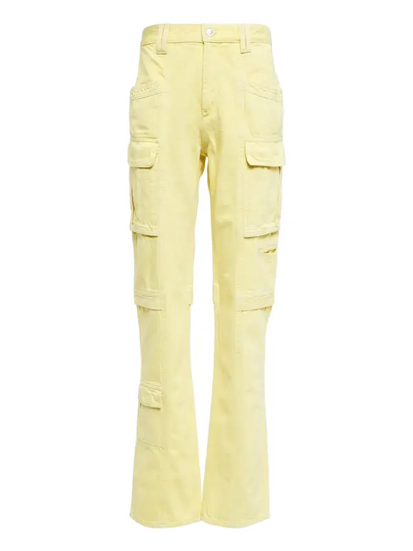 Isabel Marant Vokayo Straight-leg Cargo Jeans - Yellow