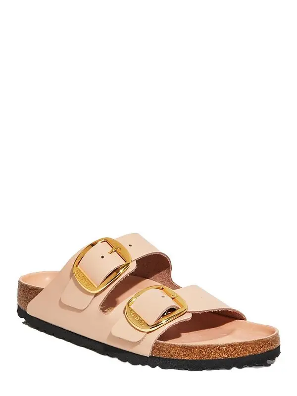 BIRKENSTOCK Arizona Big Buckle High Shine Slide Sandals - High Shine New Beige