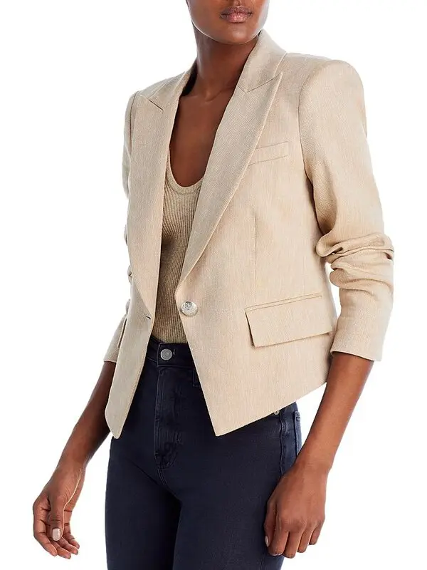 Veronica Beard Hosanna Dickey Blazer - Khaki Mela