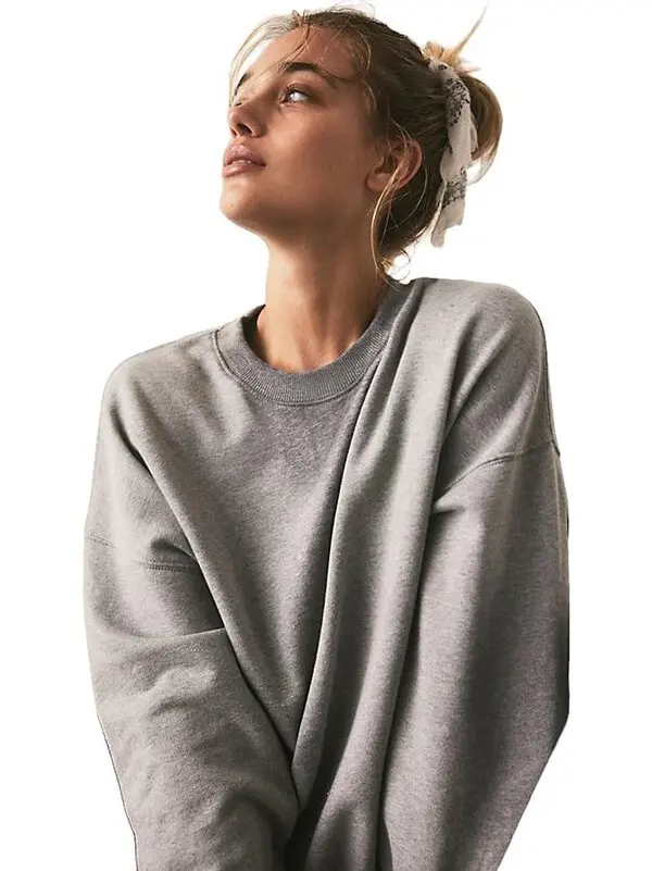 Free People All Star Solid Pullover - Grey