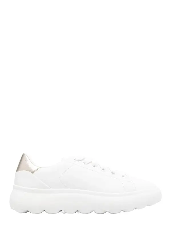 Geox Spherica Leather Sneakers - White