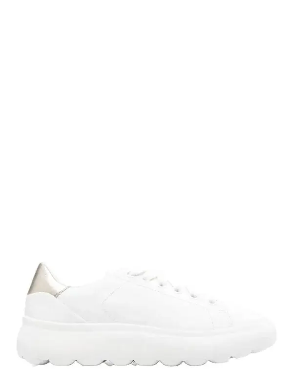Geox Spherica Leather Sneakers - White