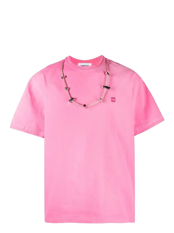 AMBUSH Stoppers Toggle-detail T-shirt - Pink
